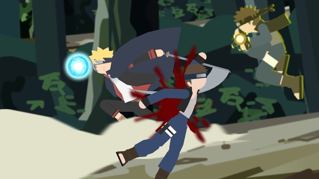 Boruto adolescente vs Shinobi da folha | Stick Nodes Pro - YouTube