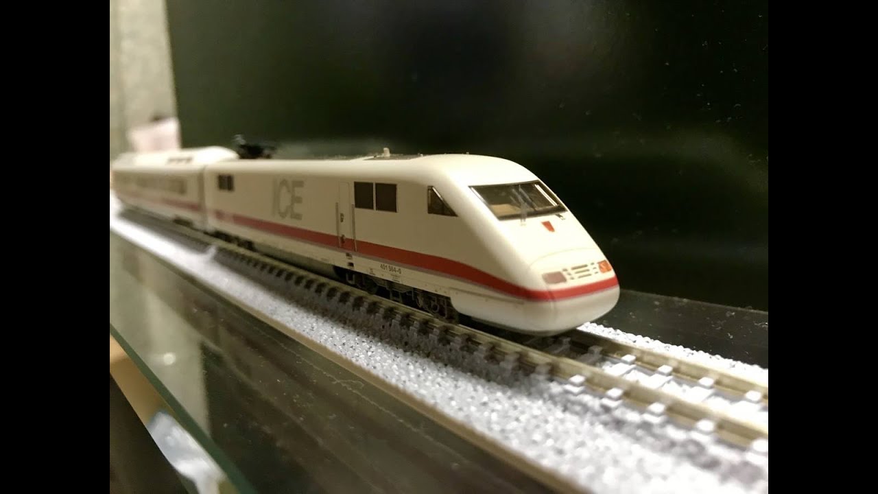 鴨居の上のレイアウト ICE1 N scale Model railroad 鉄道模型 - YouTube