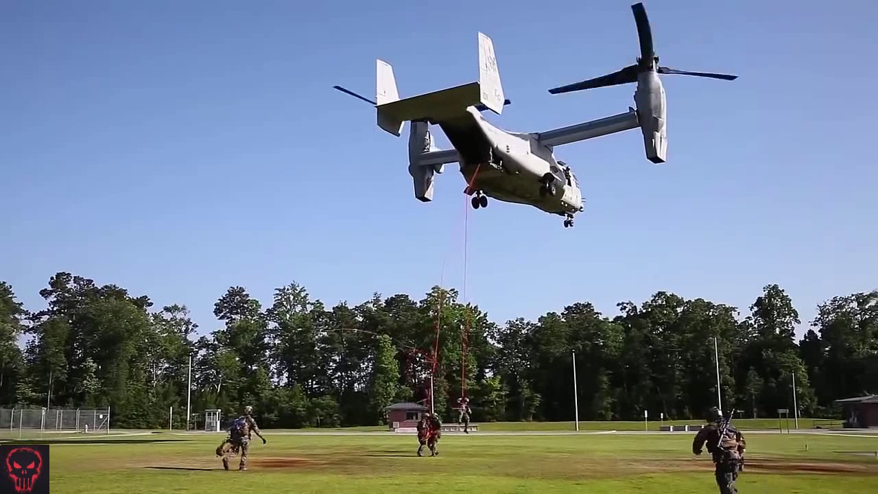 Military | Marines Rappelling & Fast Rope Training • MV-22 Osprey - YouTube