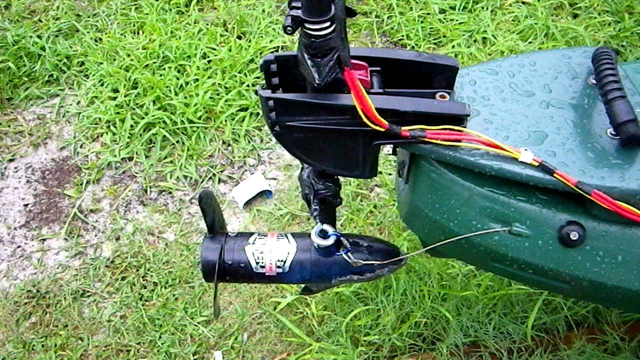 jerry rig kayak motor - YouTube