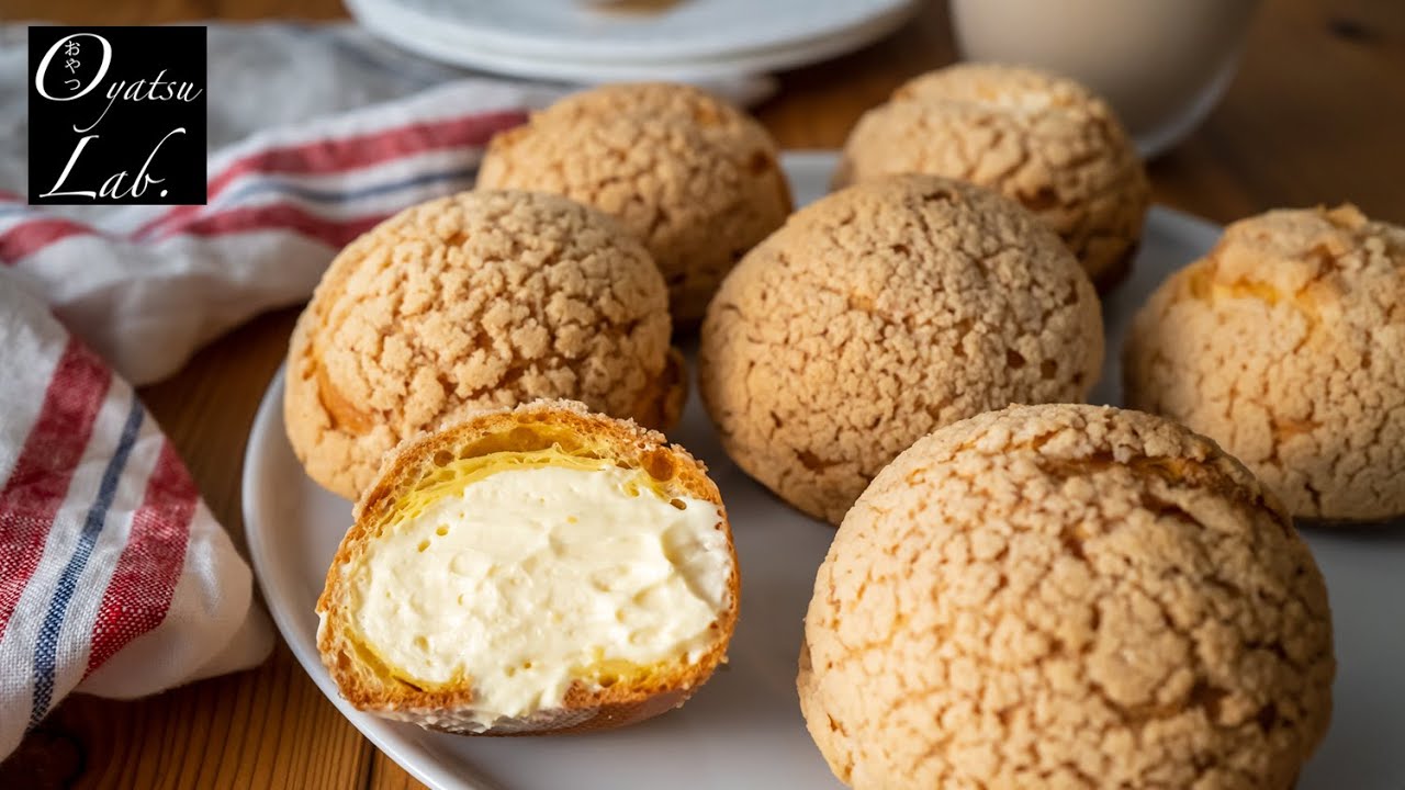 Vanilla Custard Cream Puffs Recipe | Oyatsu Lab. - YouTube