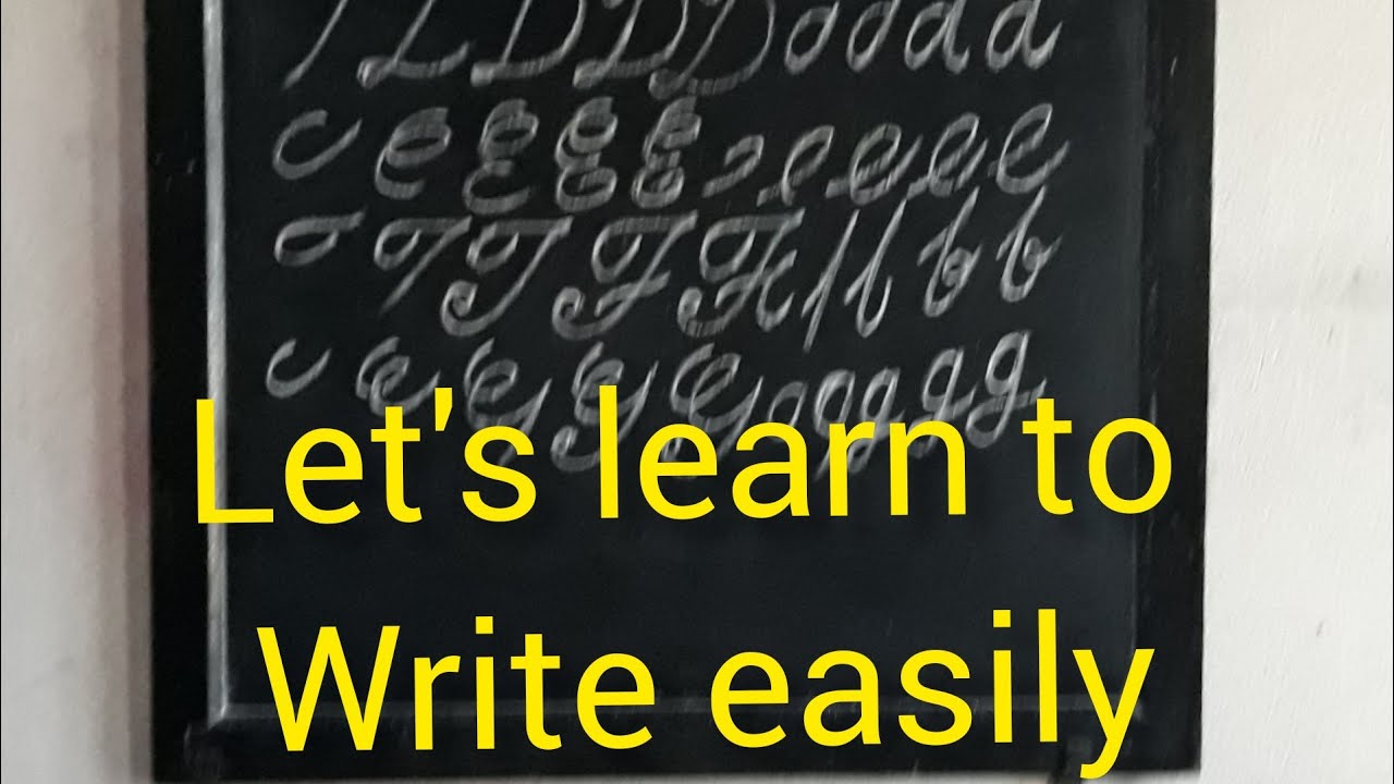 We can easily learn to write on the board - YouTube