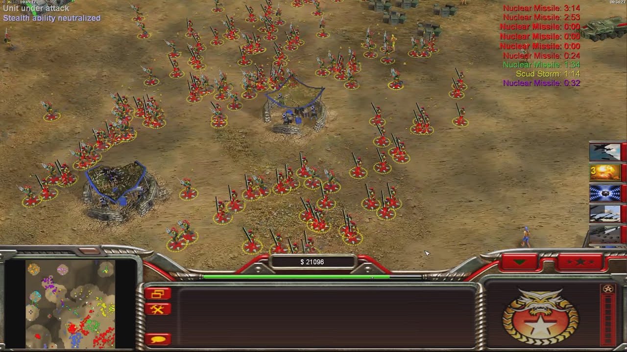 CHINA Infantry - Command & Conquer Generals Zero Hour - 4 vs 4 HARD ...
