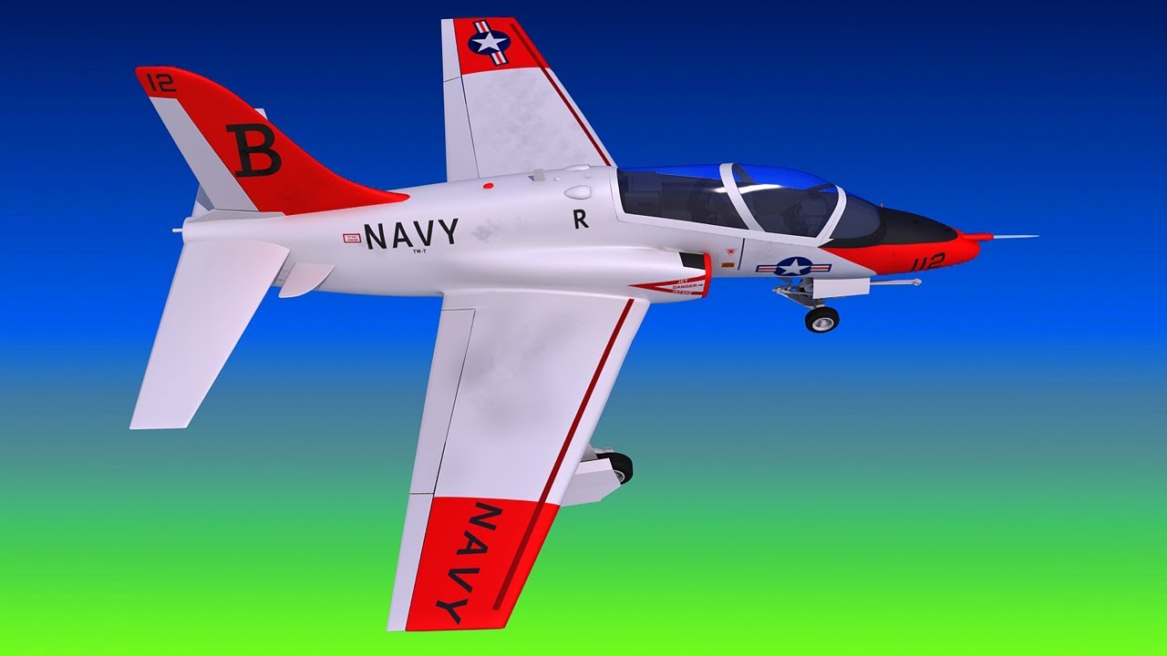 McDonnell Douglas T-45 Goshawk Aircraft 3D Model - YouTube