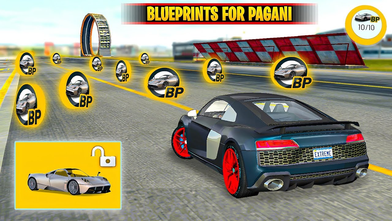 How To Collecting Blueprint For Pagani Huayra | Extreme Car Driving ...