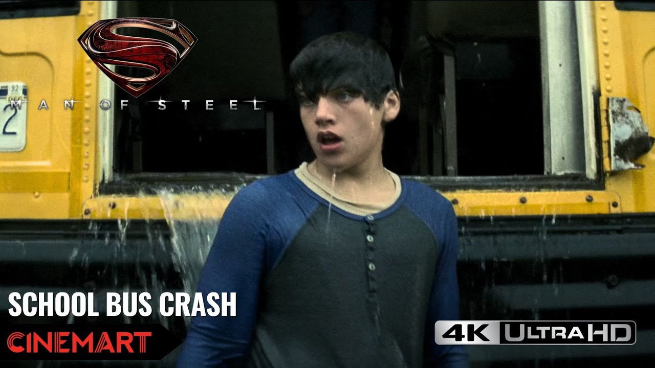MAN OF STEEL (2013) | School Bus Crash Scene 4K UHD - YouTube