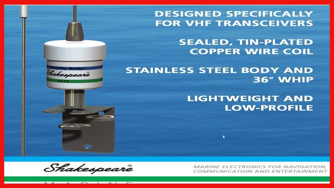 Shakespeare 5215 VHF 36-Inch Low-Profile Stainless Steel Antenna - YouTube