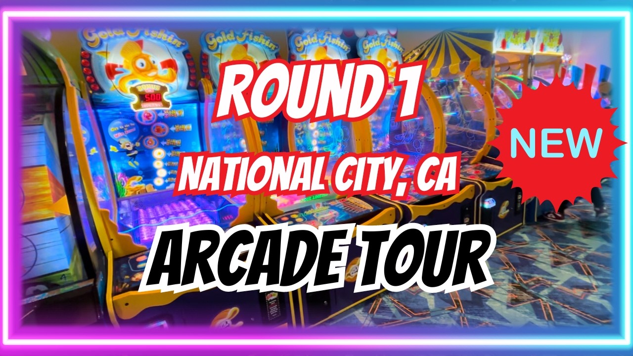 NEW Round1 in Nation City, CA ARCADE TOUR #round1 - YouTube