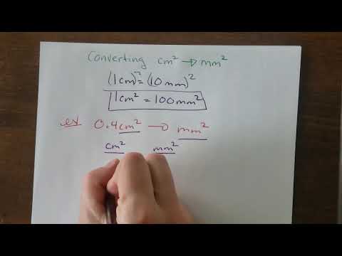 Ex 3 cm2 to mm2 - YouTube