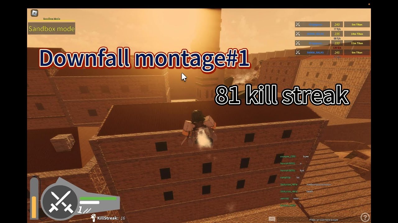 Roblox Downfall 81 killstreak - YouTube
