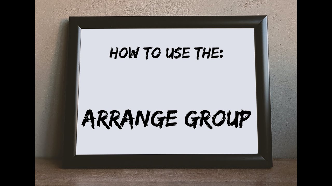 How To Use The Arrange Group In MS Publisher - YouTube