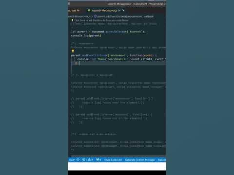 Mousemove JavaScript #shorts - YouTube