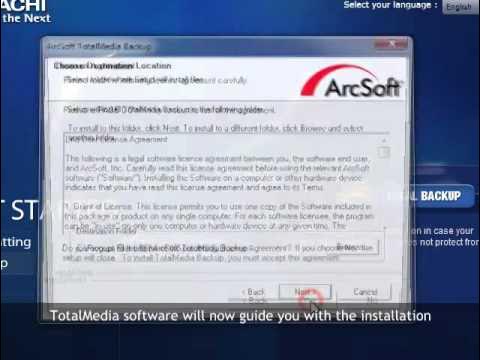 How to install ArcSoft Totalmedia Backup - YouTube