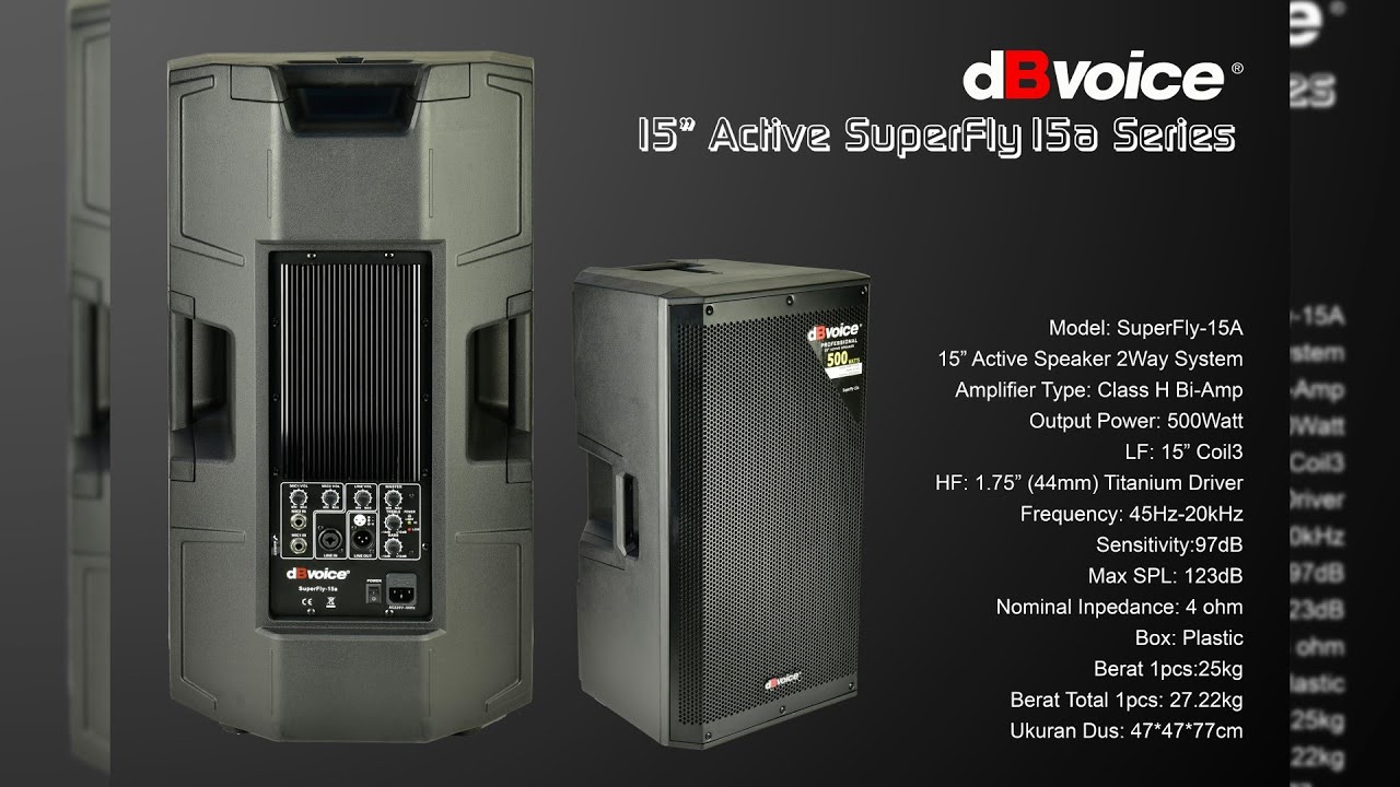 dBvoice SuperFly-15a Professional Speaker Aktif 500watt - YouTube