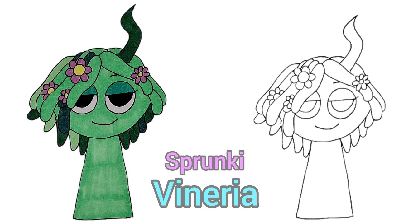 Рисуем спрунки Vineria из incredibox sprunki/Drawing Vineria sprunki ...