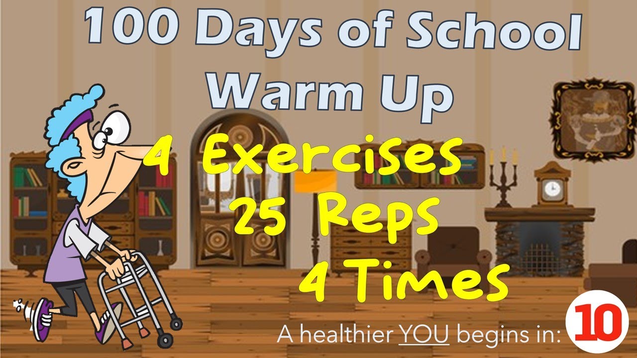 100 Days of School - PE Workout - YouTube