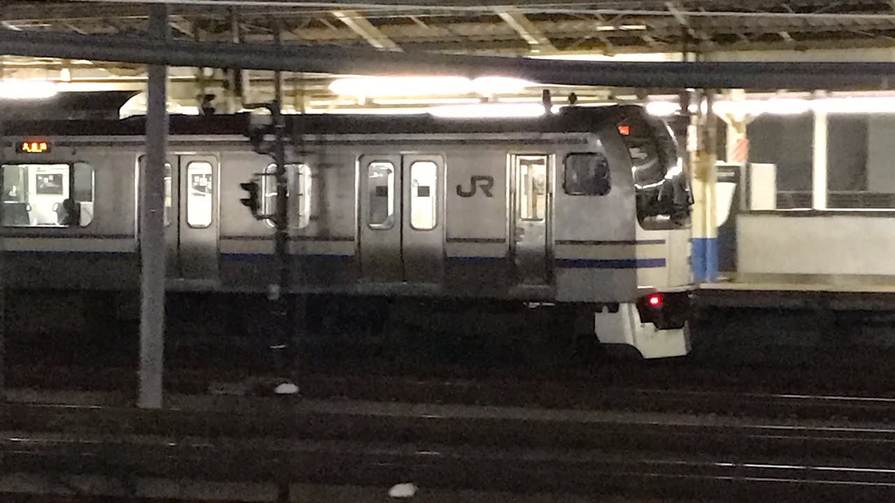 JR横浜駅から、横須賀線普通千葉行きE217系+E217系と京浜東北線各駅停車南浦和行きE233系、上野東京ライン普通沼津行きE233系+E233系、横須賀線普通久里浜行きE217系+E217 ...