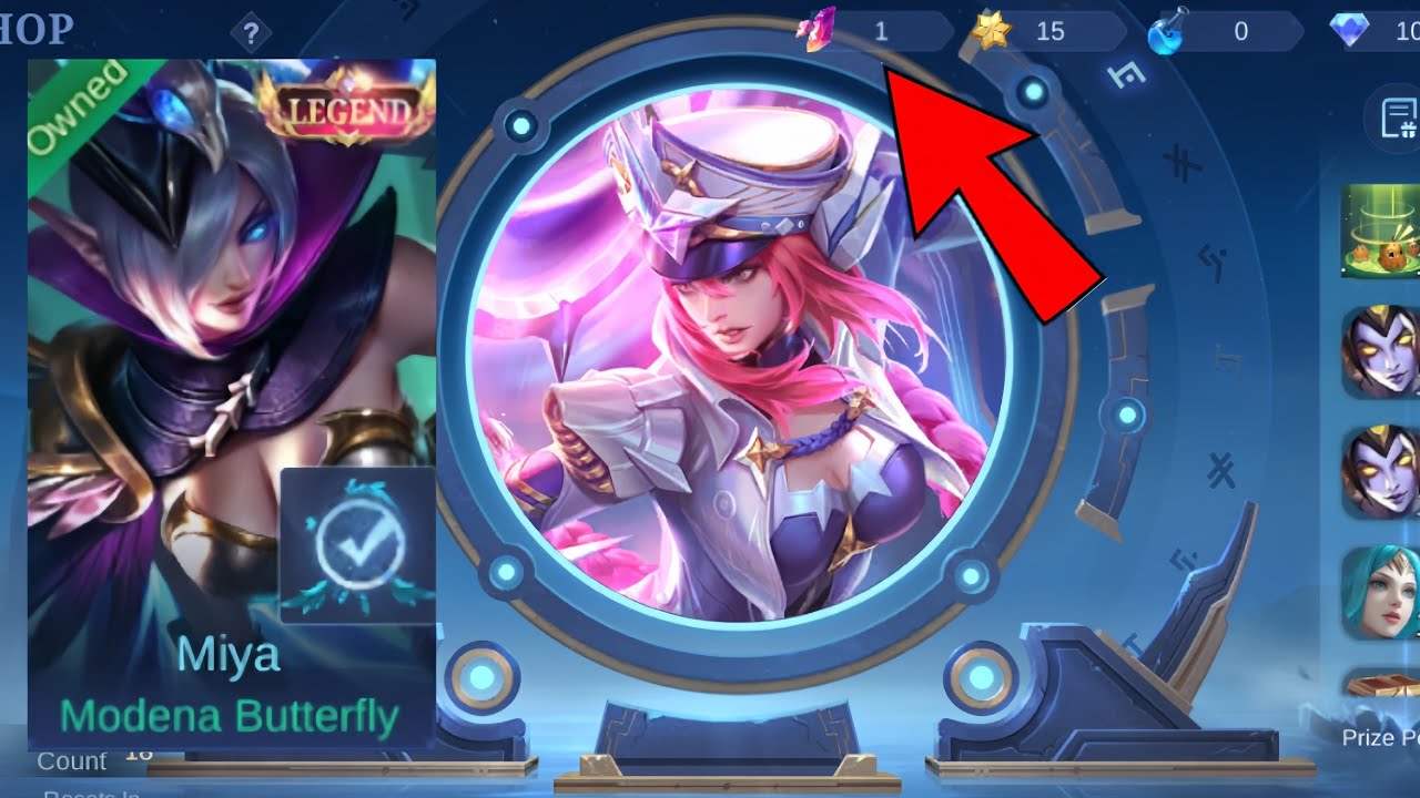 FREE SPIN MIYA LEGEND SKIN MODENA BUTTERFLY | MOBILE LEGENDS BANG BANG - YouTube