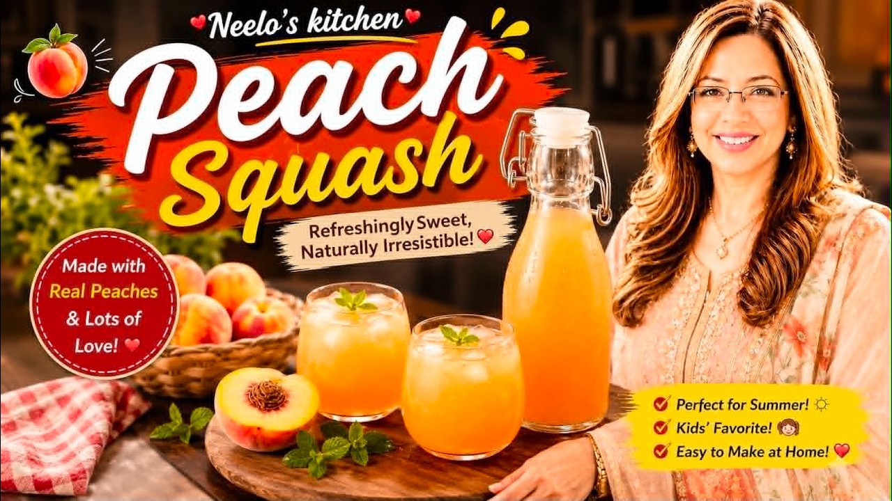 How to Make Yummy Peach Squash at Home! Neelo's kitchen - YouTube