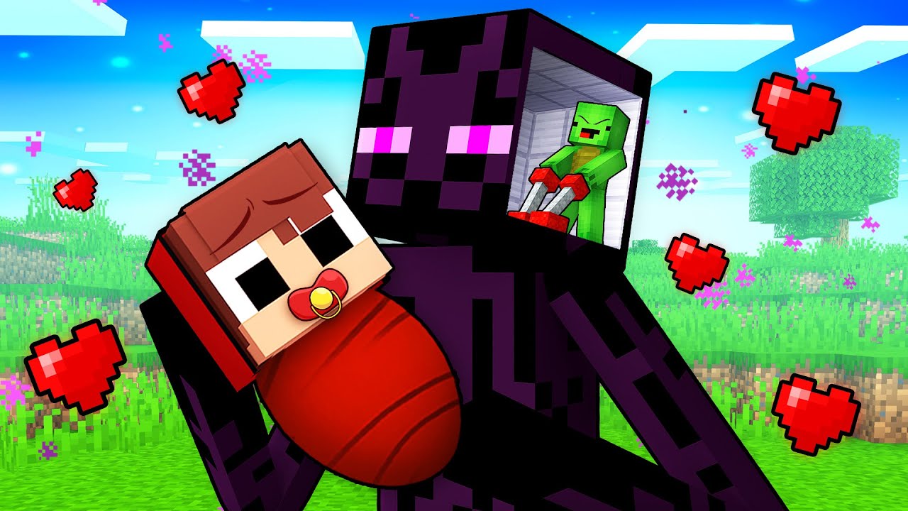 Mikey Control Enderman MIND to KIDNAP JJ's Baby - Maizen Minecraft Animation - YouTube