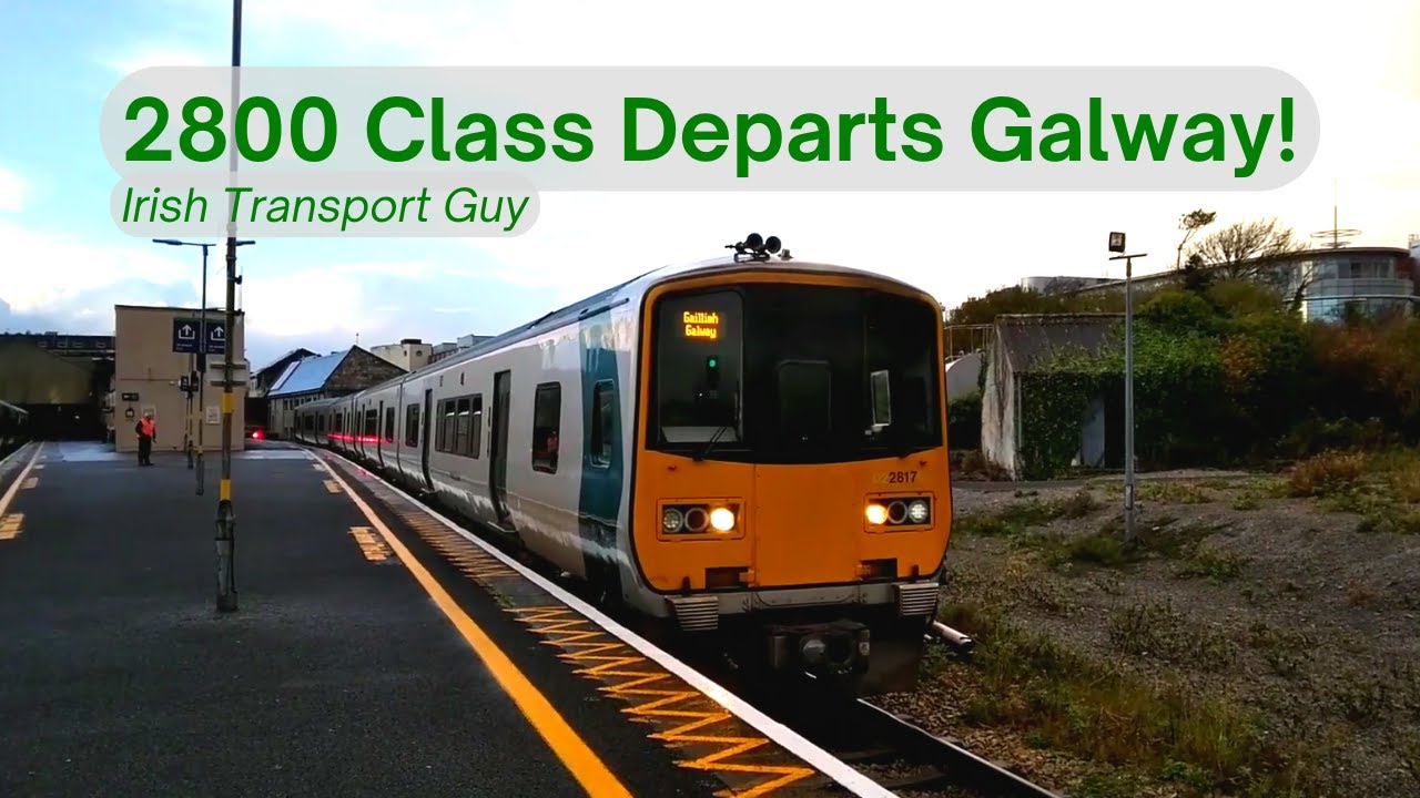 Irish Rail 2800 Class DMU Departing Galway Ceannt | 1/11/2022 - YouTube