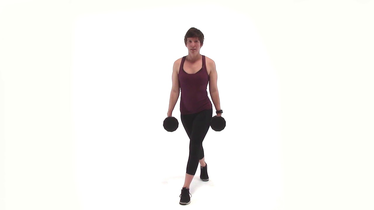Dumbbell Curtsy Squats-Right - YouTube