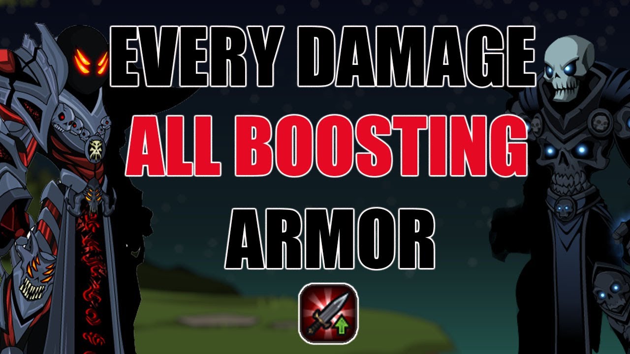 AQW EVERY All Damage Boosting Armor (5% - 50%) - YouTube