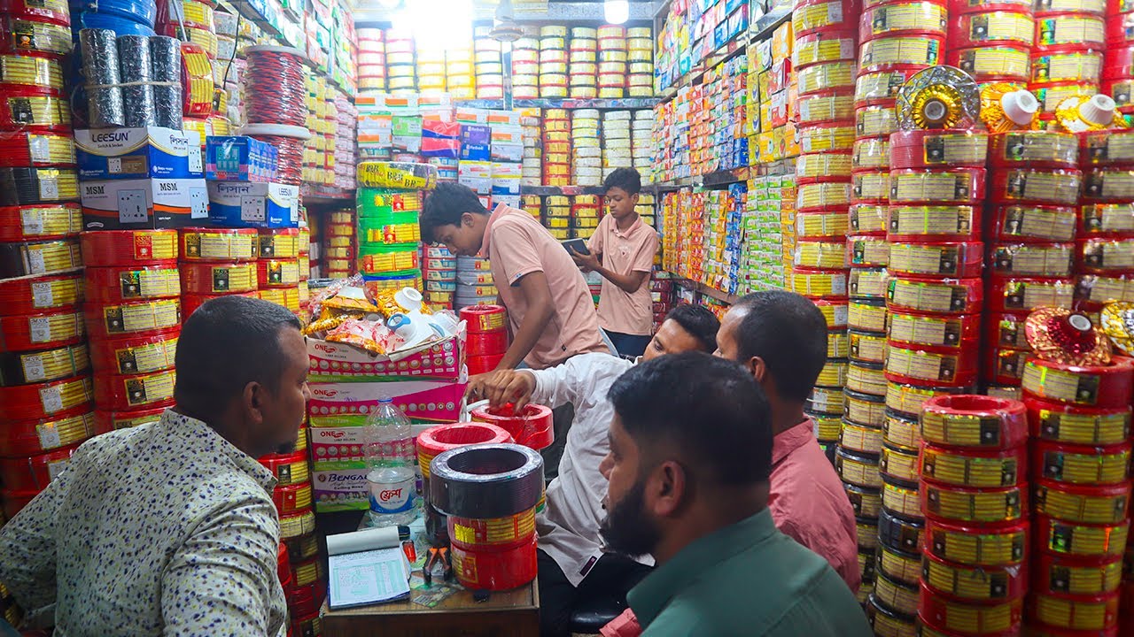 ফ্যান, ডিস তার,ইলেকট্রিক,এল ই ডি, পাইকারী🔥 wholesale electric market ...
