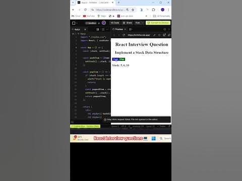 React interview questions#react #reactjs #softwareengineer #code #coding #webdevelopment #dsa ...