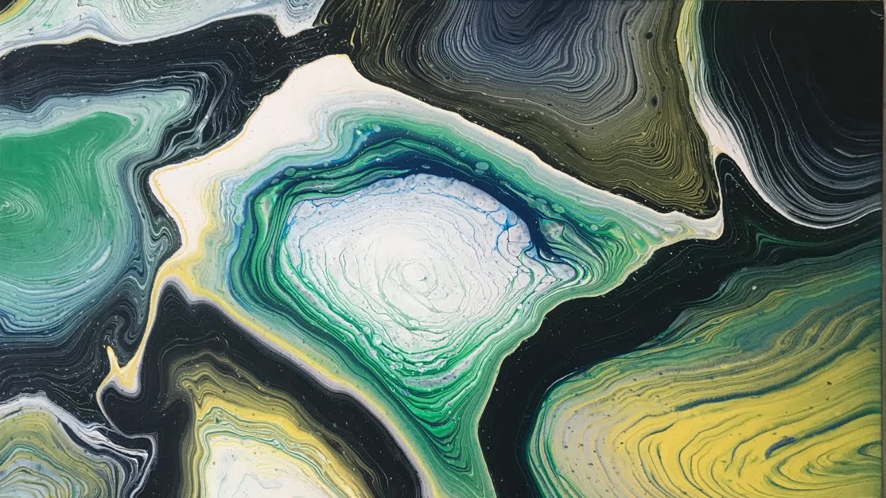 Pouring 1,200 Rings-RING POUR-Fluid Art-Acrylic Pouring - YouTube