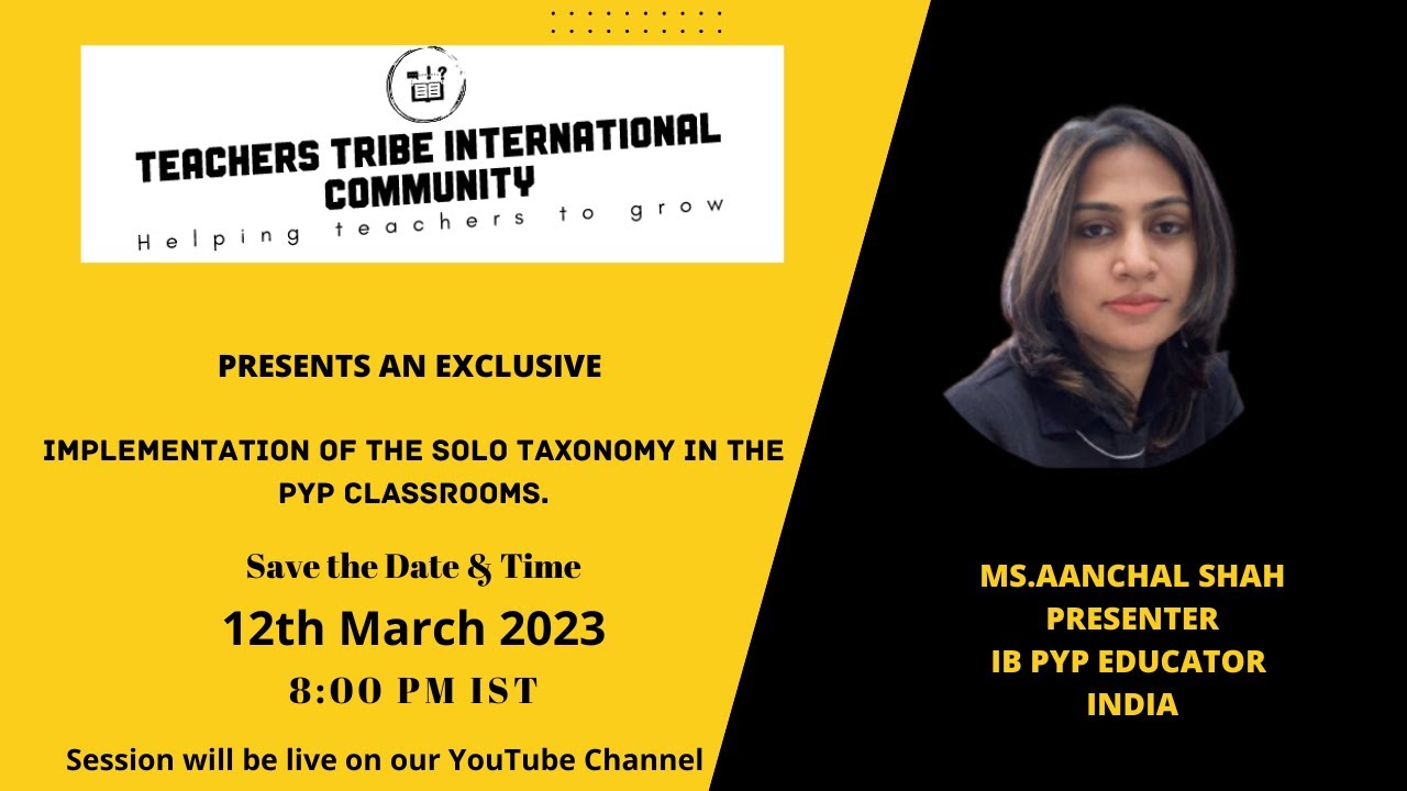 Implementation of SOLO Taxonomy in an IB PYP Classroom. - YouTube