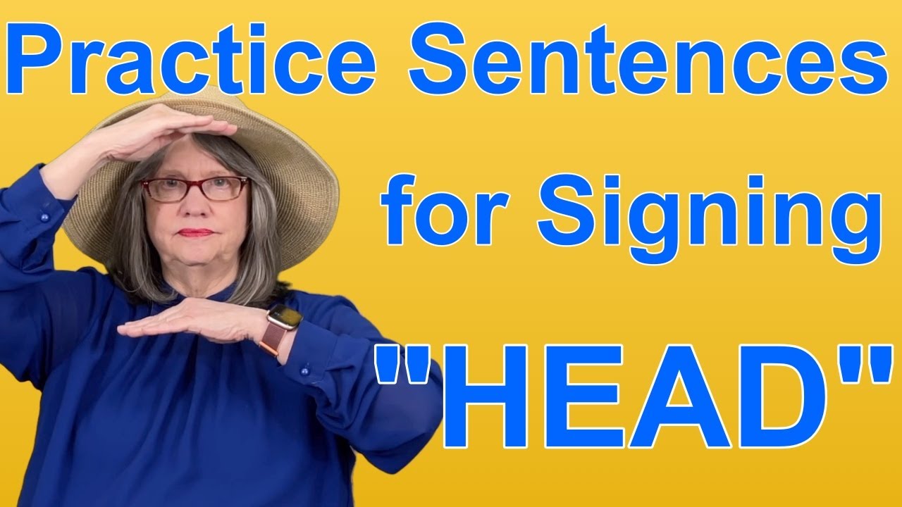 Practice ASL Sentences for HEAD — ASL Word Of The Day Word 252 - YouTube