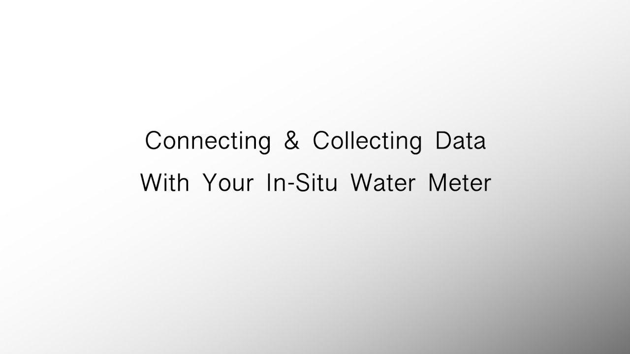 In Situ Water Meter Integration Tutorial - YouTube