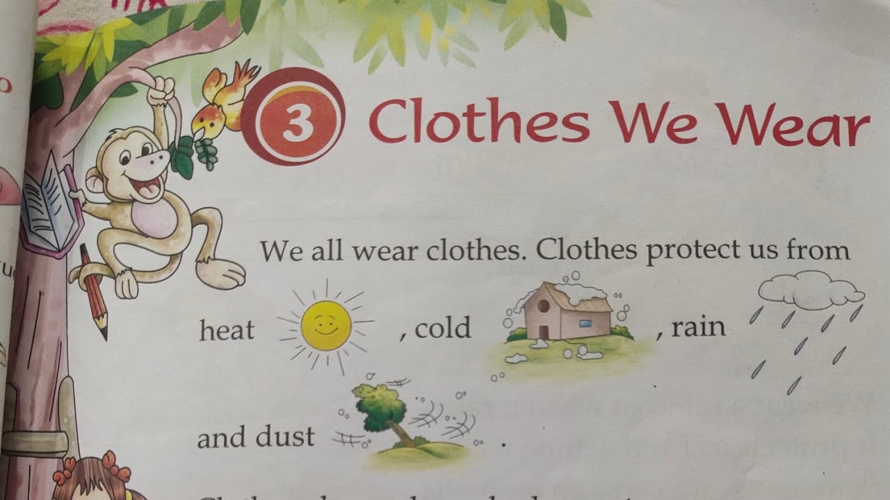 Chapter: 3 "Clothes we wear", CBSE/NCERT, EVS, class 1,Chapter's ...