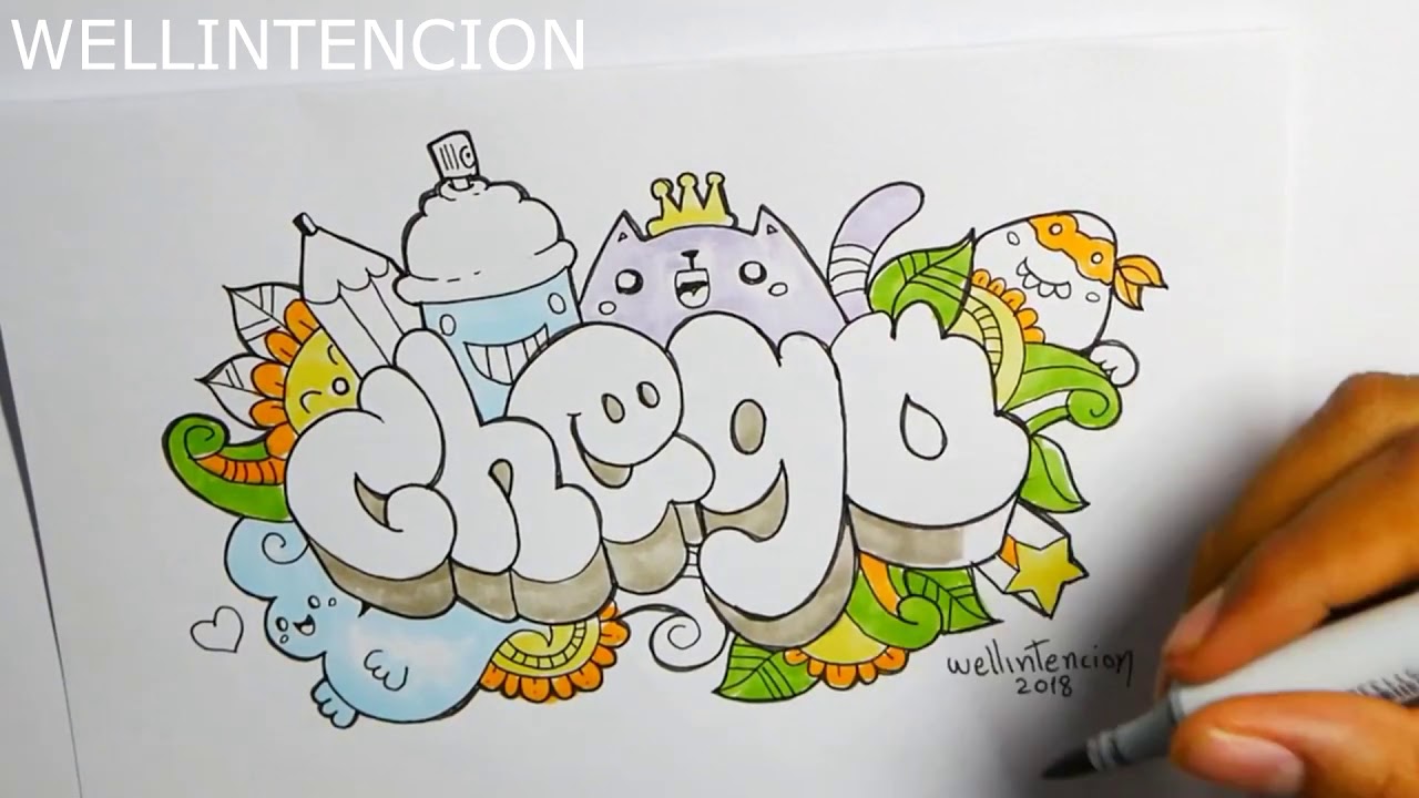 HOW TO DRAW YOUR NAME IN DOODLE - CHEGO - YouTube