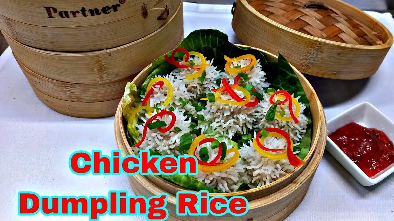 Chicken Dumpling flower Rice |Easy Recipe | Chicken Dumpling Rice ...