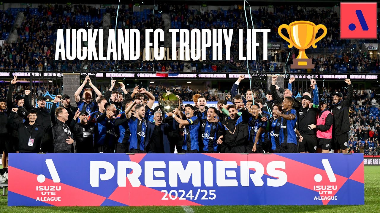 AUCKLAND FC TROPHY LIFT 🏆 Historic scenes for football in New Zealand ...