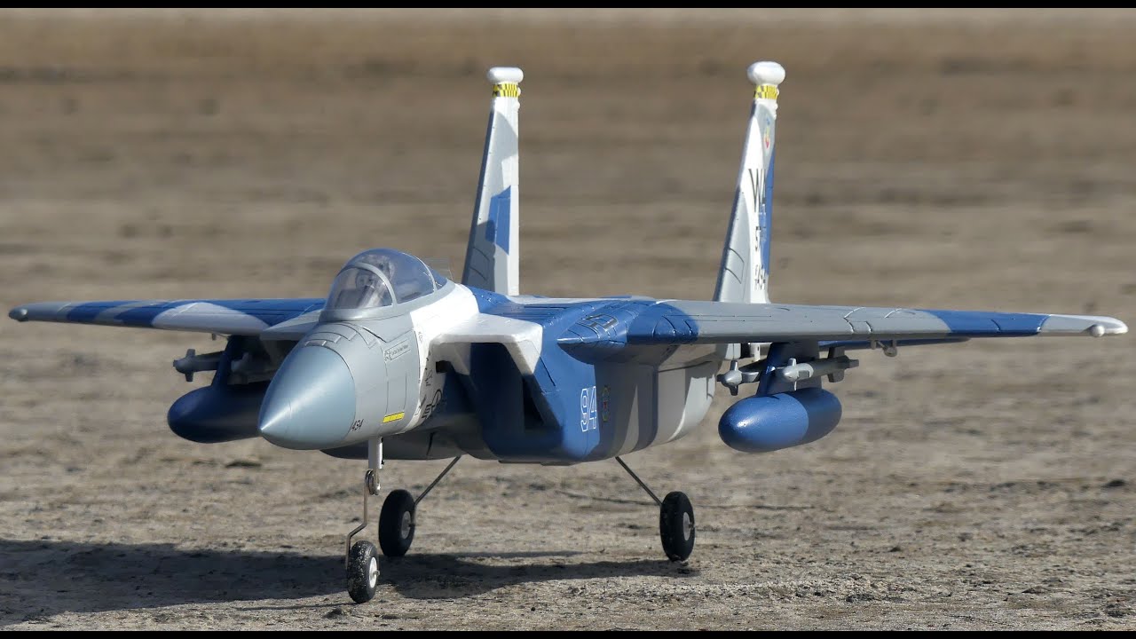 E-flite F-15 Eagle 64mm EDF maiden flight - YouTube