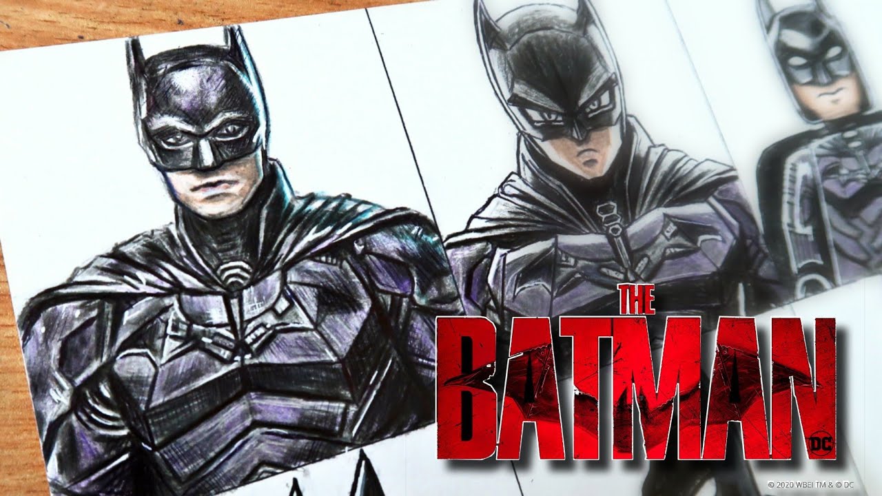Drawing The BATMAN in 9 Different Art Styles (Robert Pattinson) - YouTube