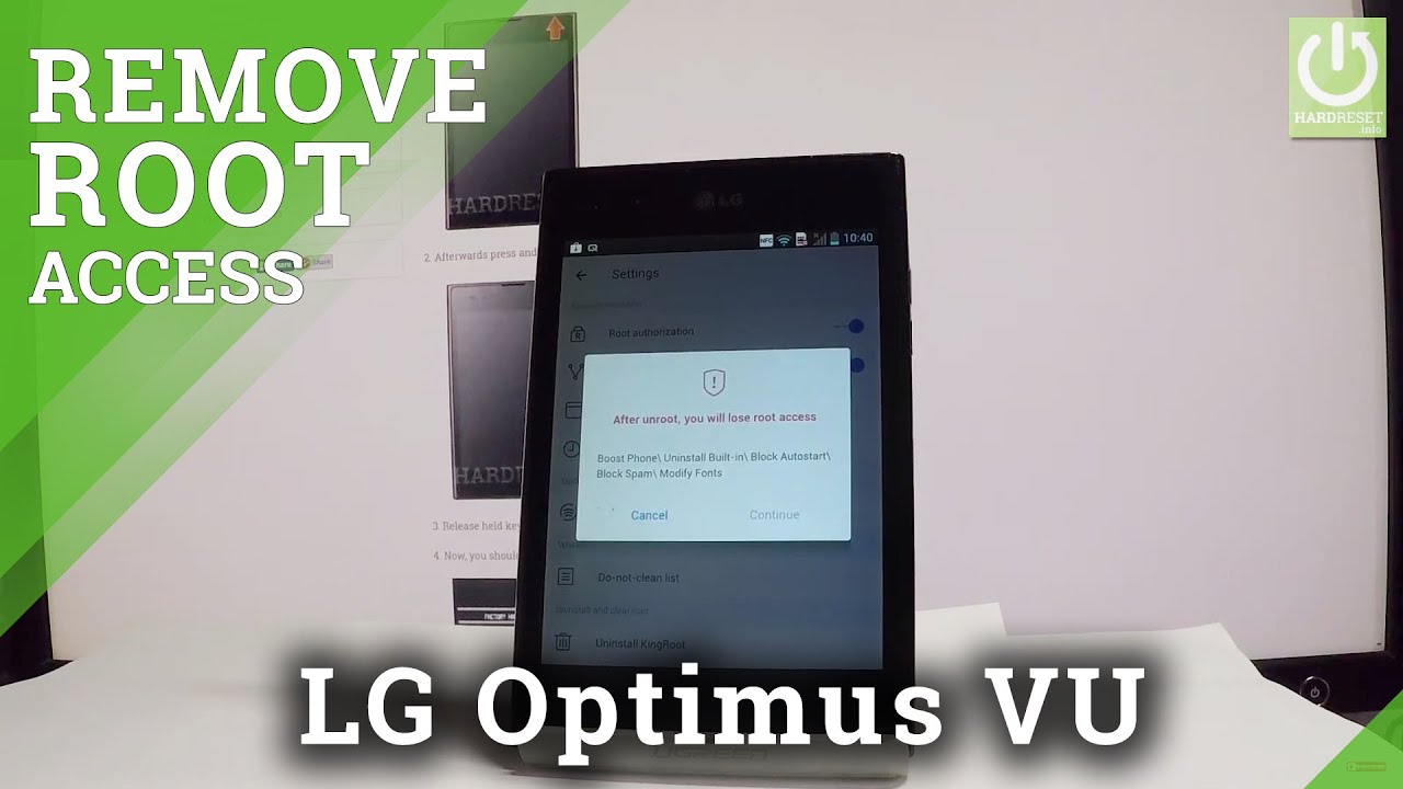 How to Unroot LG Optimus Vu - Unroot Andorid King Root - YouTube