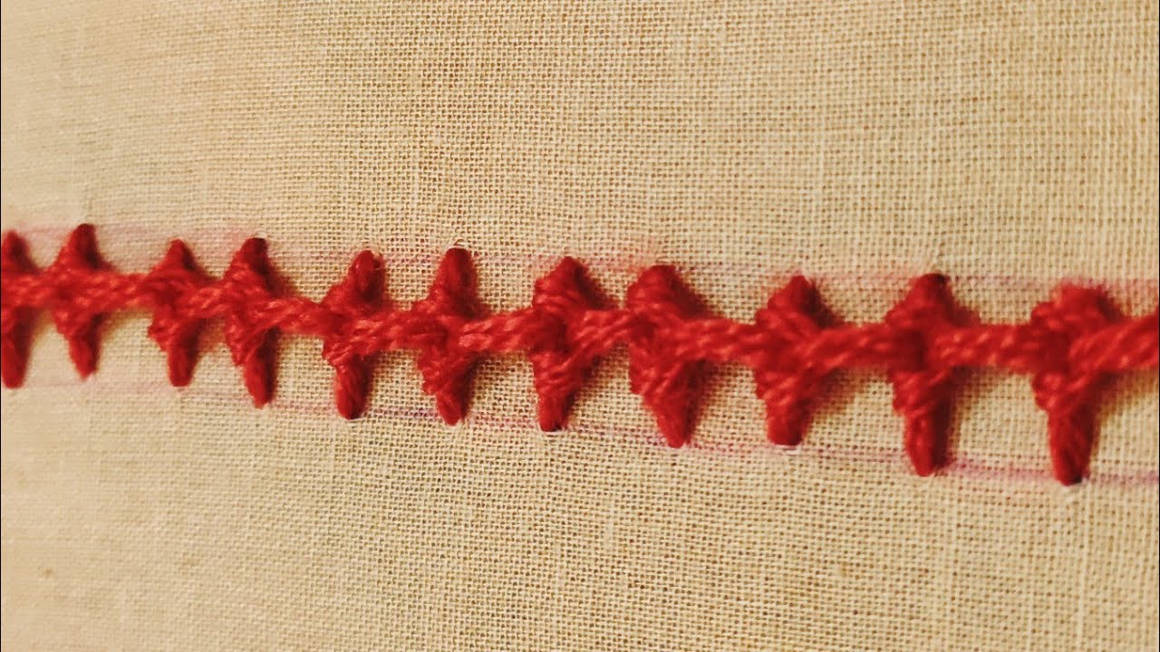 Hand Embroidery Raised Chain Stitch/Hand Embroidery Raised Chain Stitch ...