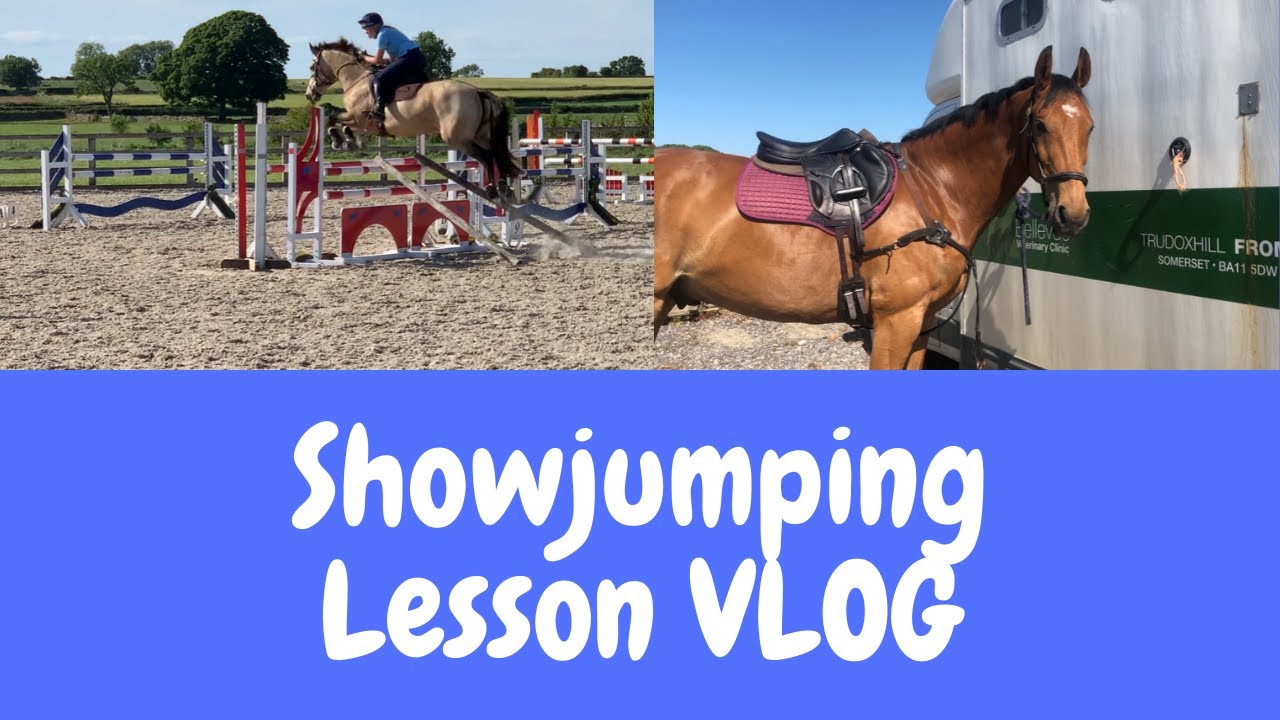 SHOWJUMPING LESSON VLOG - YouTube