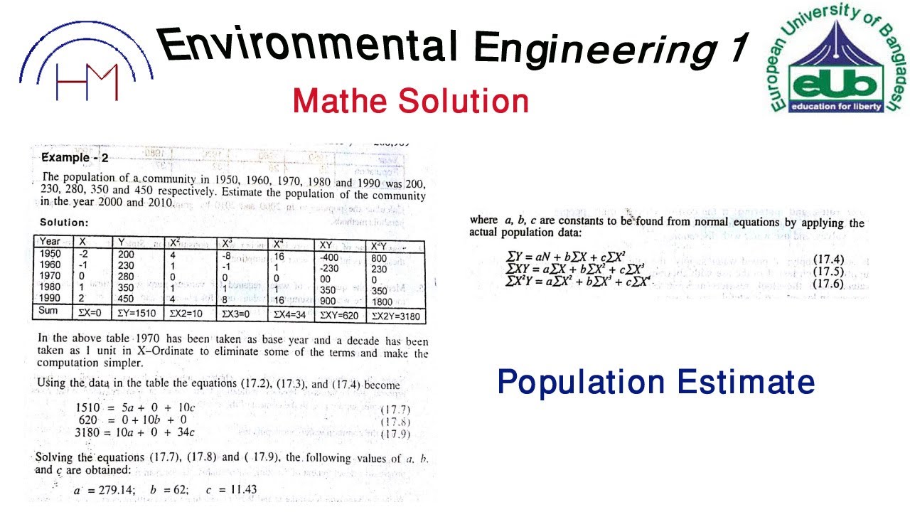 Population Estimate ,,,,,,Mate solution - YouTube