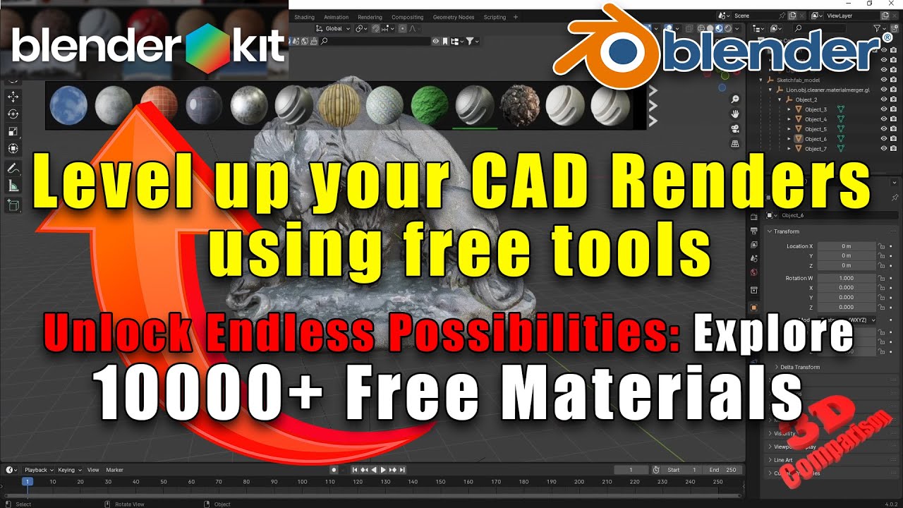 Improve your CAD renderings using free tools - Open Source #blender ...