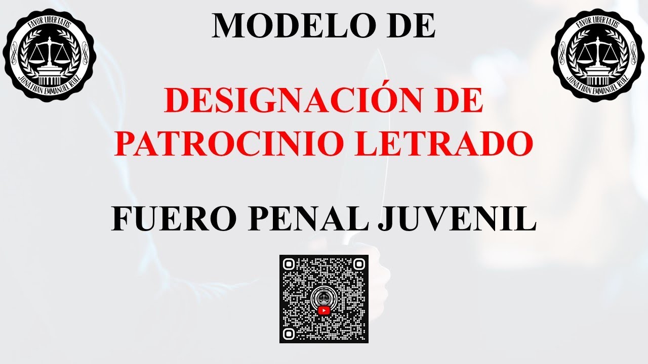 MODELO DE ESCRITO - DESIGNACIÓN DE PATROCINIO LETRADO DEL FUERO PENAL ...