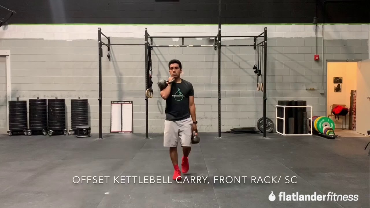 Offset kettlebell carry demo - YouTube