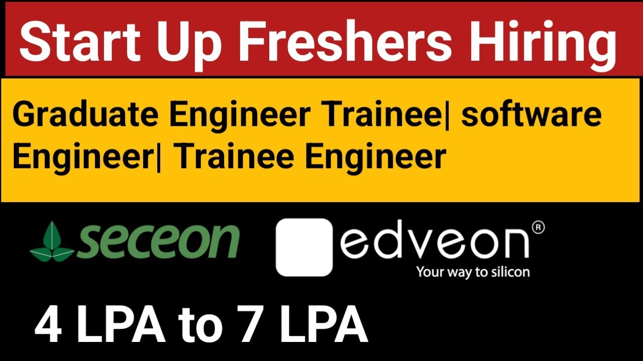 Freshers hiring 2023 - 2025 | Start Up jobs for freshers | graduate ...