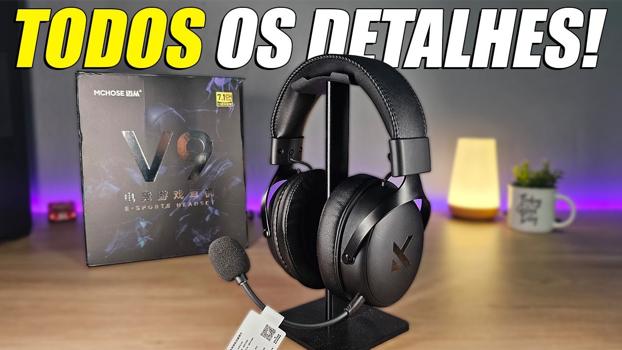 MCHOSE V9 PRO - Um dos melhores Headsets nesse preço! - YouTube