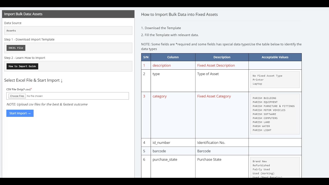 Importing Fixed Assets - YouTube