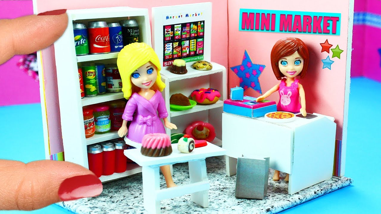 DIY Miniature Grocery Store / Mini Market - simplekidscrafts - YouTube